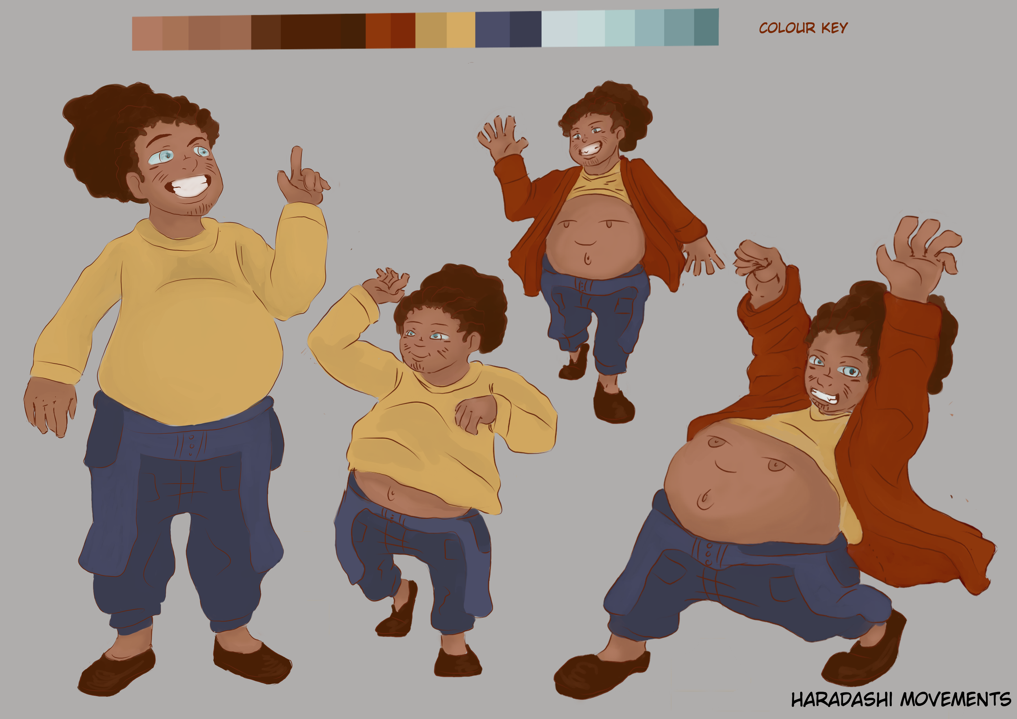 Pre-production part 5: Improvement off the Hadarashi character designs ...