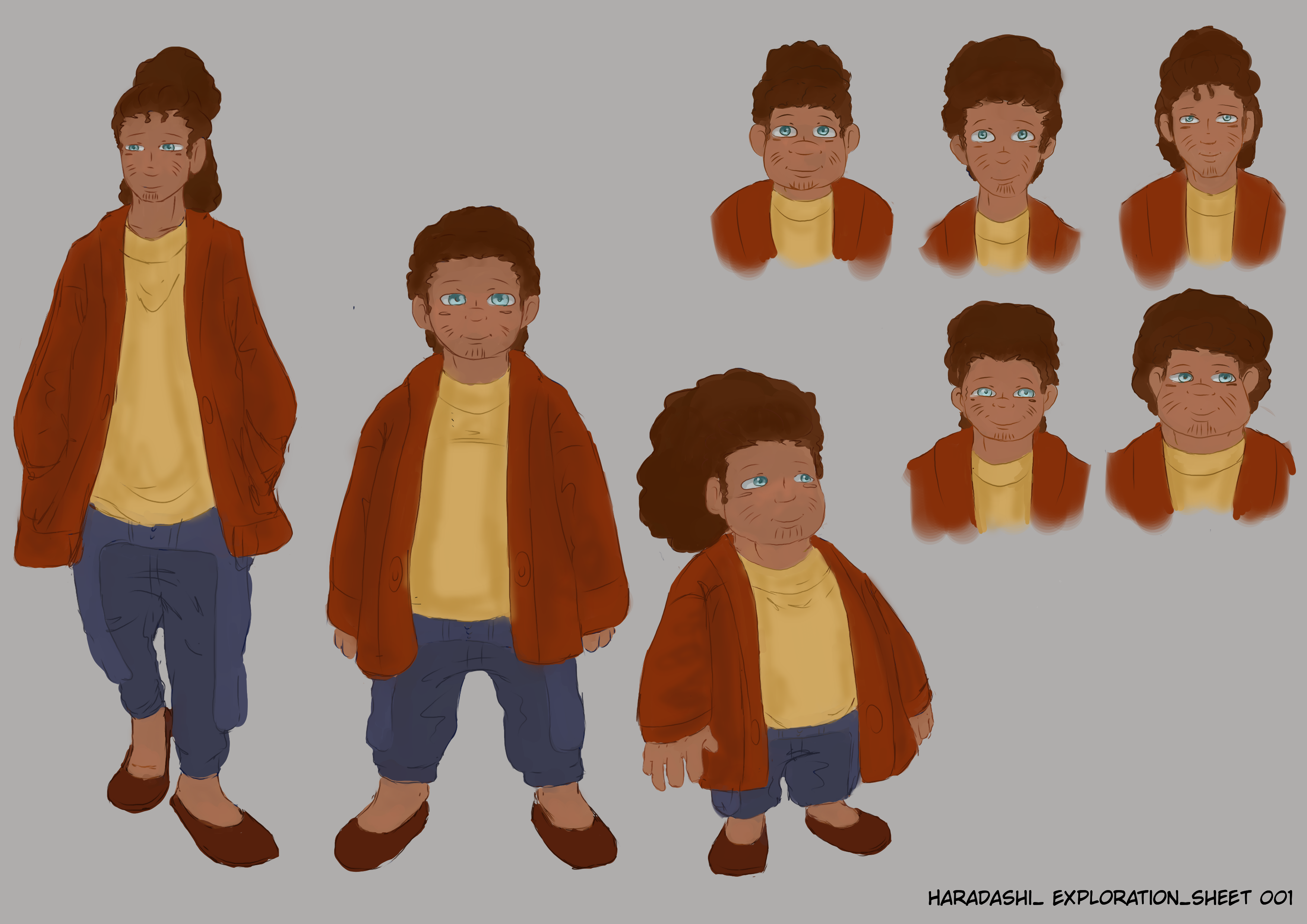 Pre-production part 5: Improvement off the Hadarashi character designs ...