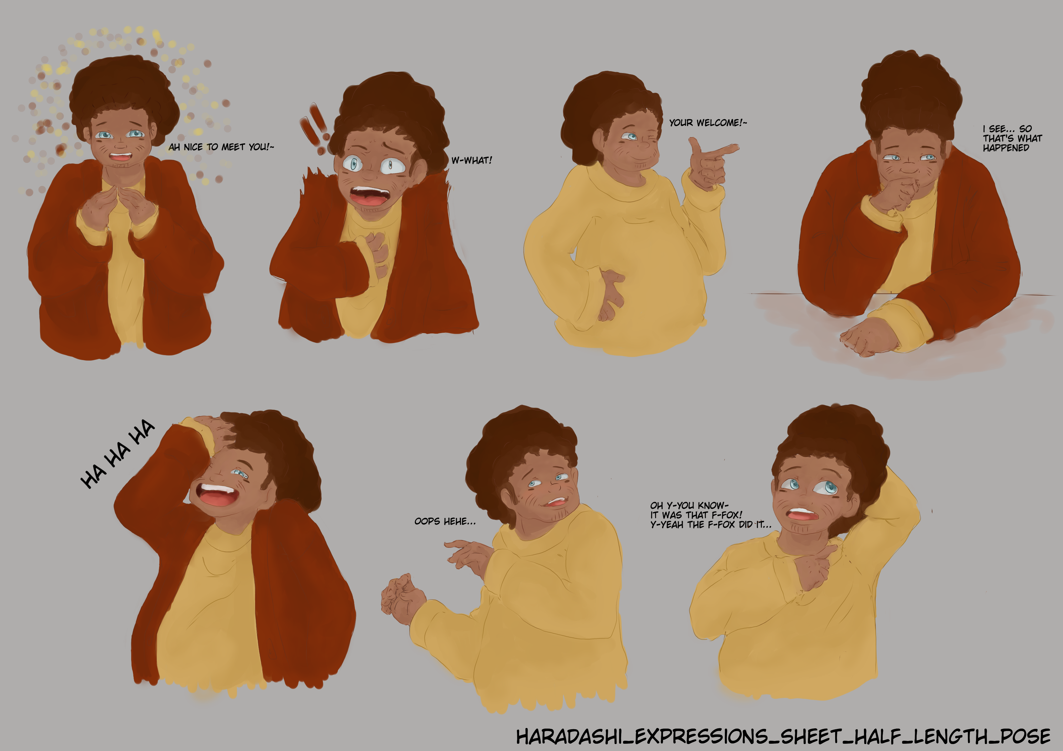Pre-production part 5: Improvement off the Hadarashi character designs ...